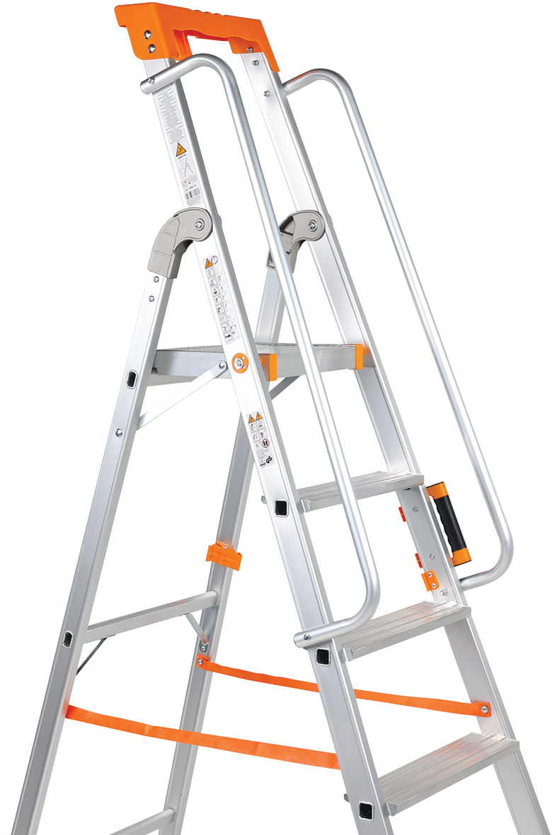 Escalera profesional de aluminio con rampa - Manutan Expert - Manutan.es