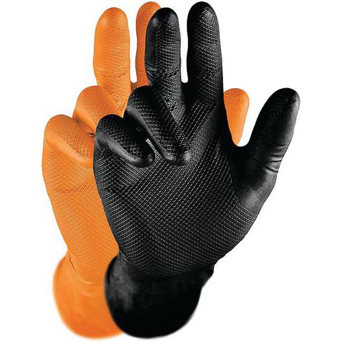 Gants jetable nitrile noir Grippaz - PIP - Manutan.es