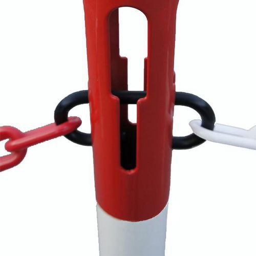 Kit de poste de acero con cadena - Viso - Manutan.es