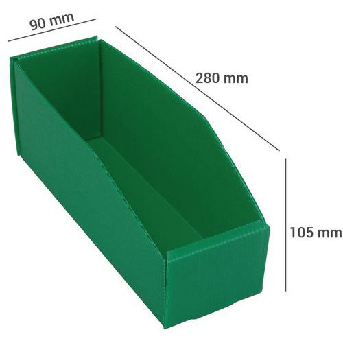 Caja desplegable con abertura frontal - Longitud 280 mm - De 2,5 L a 3 ...