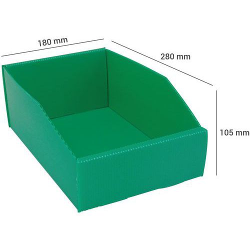 Caja desplegable con abertura frontal - Longitud 280 mm - De 2,5 L a 3 ...