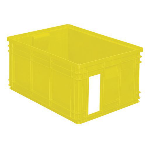 Caja apilable - Amarilla - Longitud de 200 a 630 mm - De 3,6 a 85 L ...