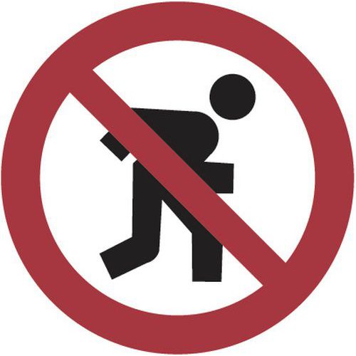 Panel de prohibición - Prohibido correr en los pasillos - Aluminio ...