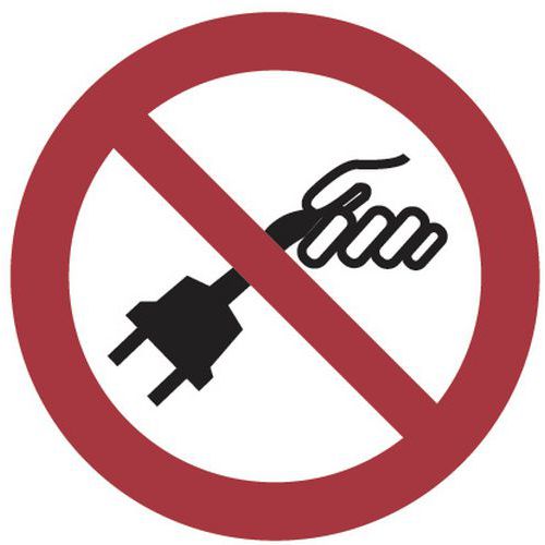 Panel de prohibición - Prohibido desconectar las fichas - Aluminio ...