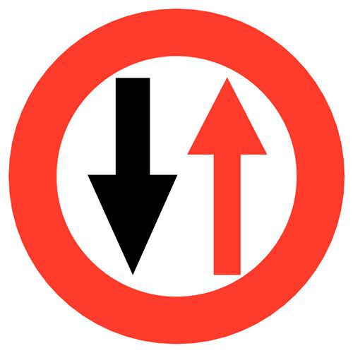 Panel de señalización - B15 - Ceda el paso a la circulación en sentido ...