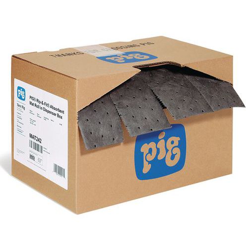 Absorbente universal MD+ - En rollo precortado con dispensador - Manutan.es