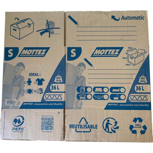 Caja de cartón de corrugado simple - 36 L - Manutan.es