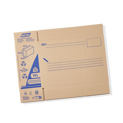 Caja de cartón de corrugado simple para envíos - Mottez - Manutan.es